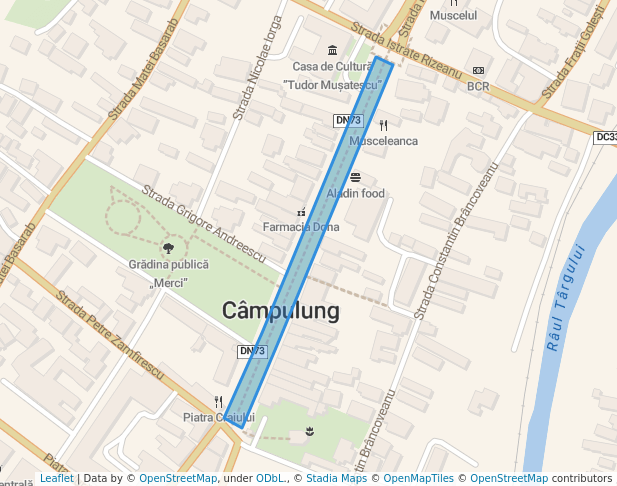 Bulevardul Pardon in Câmpulung | Map and Routes