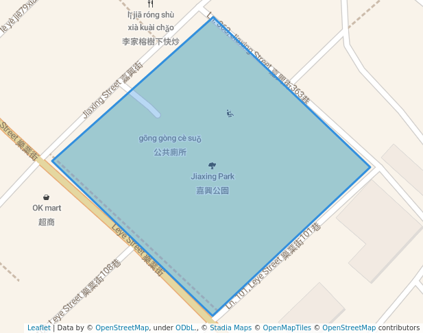Jiaxing Park in Taipei | Map and Routes