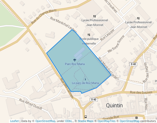 Parc Roz Maria in Quintin | Map and Routes