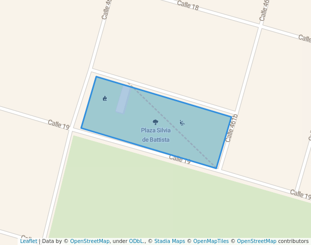 Plaza Silvia de Battista in City Bell | Map and Routes