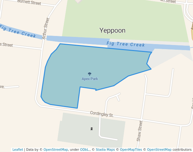 Apex Park in Yeppoon | Map and Routes