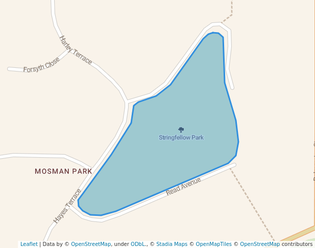 Stringfellow Park in Mosman Park | Map and Routes