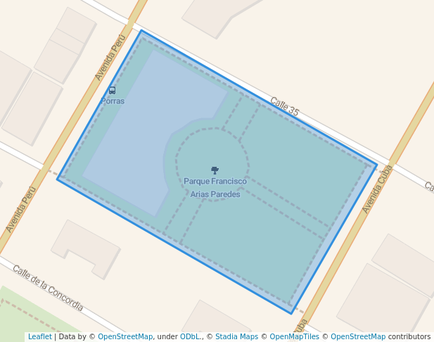 Parque Francisco Arias Paredes in Panama City | Map and Routes