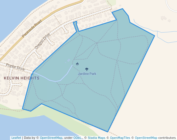 Jardine Park in Queenstown | Map and Routes