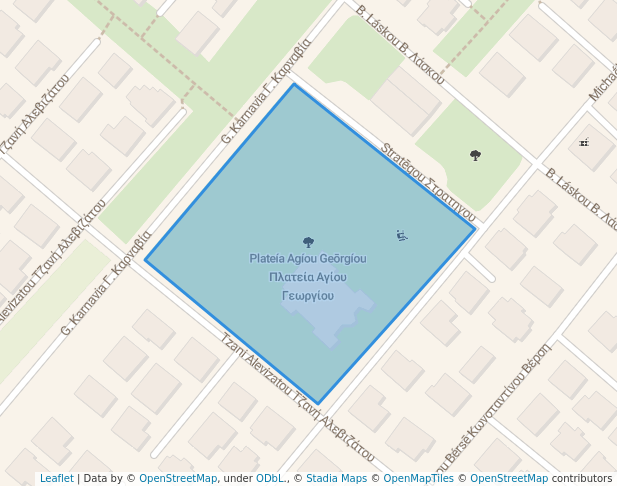 Πλατεία Αγίου Γεωργίου in Papagos | Map and Routes