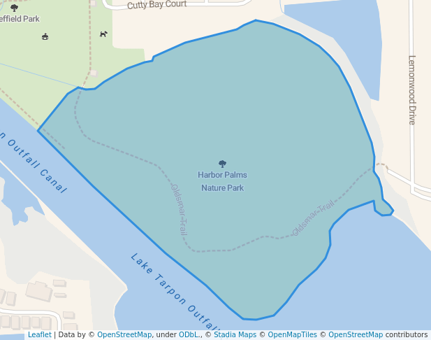 Harbor Palms Nature Park in Oldsmar | Map and Routes