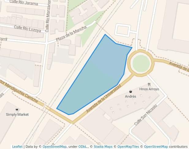 Parque del DCC Aniversario in Leganés | Map and Routes