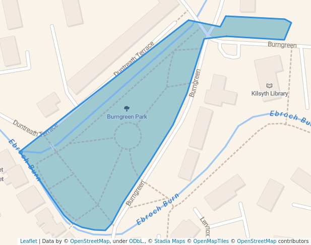 Burngreen Park in Kilsyth | Map and Routes