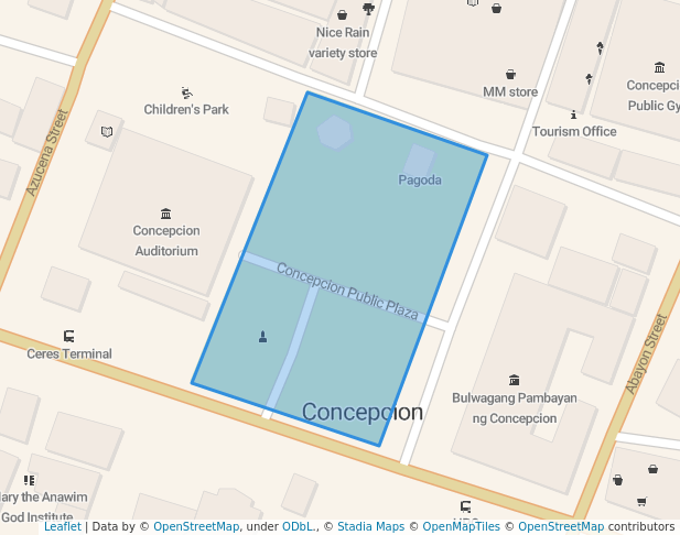 Concepcion Public Plaza in Concepcion | Map and Routes
