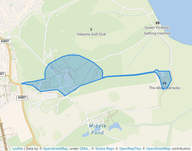 Osborne House, Garden and Grounds in East Cowes | Map and Routes