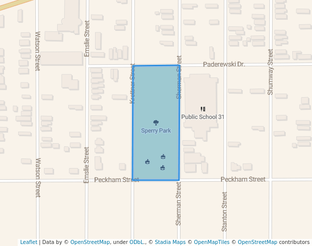 Sperry Park in Buffalo | Map and Routes