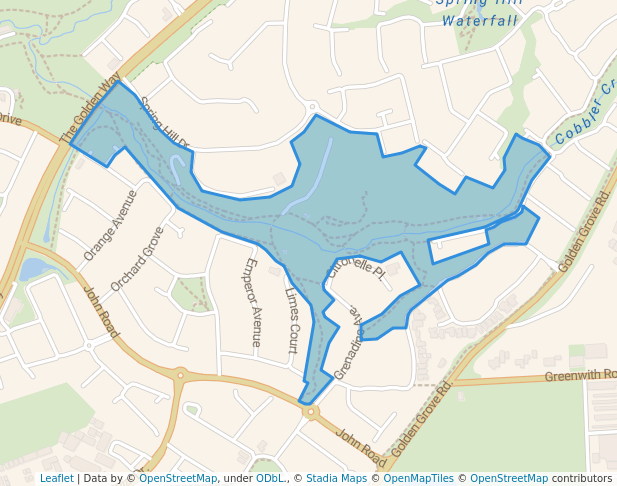 Cobbler Creek Reserve East in Golden Grove | Map and Routes