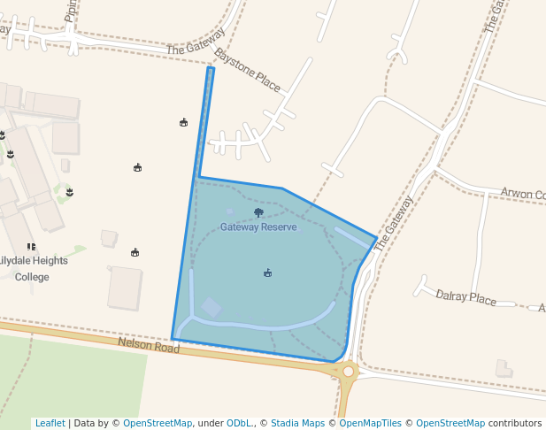 Gateway Reserve in Lilydale | Map and Routes