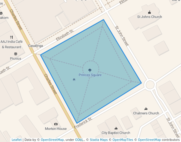 Princes Square in Launceston | Map and Routes