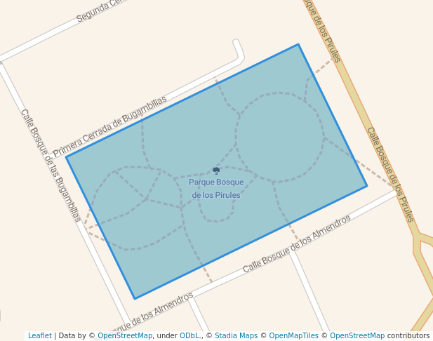 Parque Bosque de los Pirules in Ojo de Agua | Map and Routes