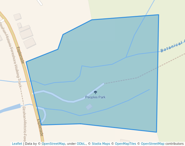 Peoples Park in Strahan | Map and Routes