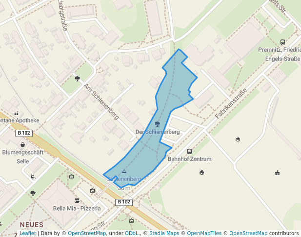 Der Schienenberg in Premnitz | Map and Routes