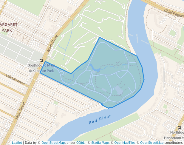 Kildonan Park in Winnipeg | Map and Routes