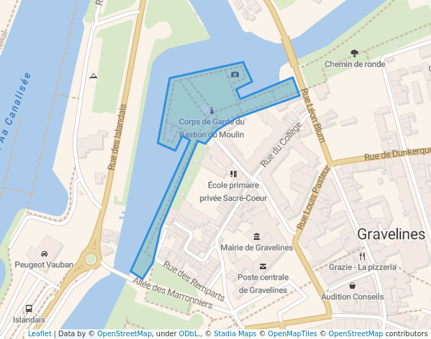 Chemin de ronde in Gravelines | Map and Routes