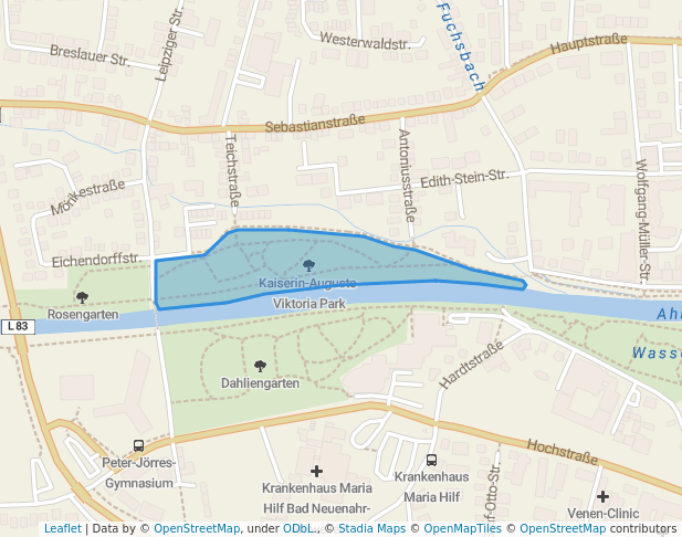 Kaiserin-Auguste-Viktoria Park in Bad Neuenahr-Ahrweiler | Map and Routes