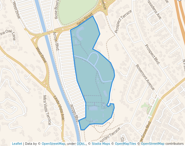 Brookside Park in Pasadena | Map and Routes