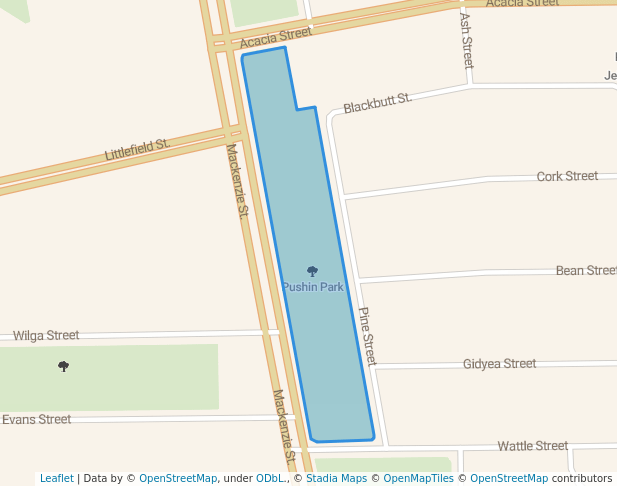 Pushin Park in Blackwater | Map and Routes