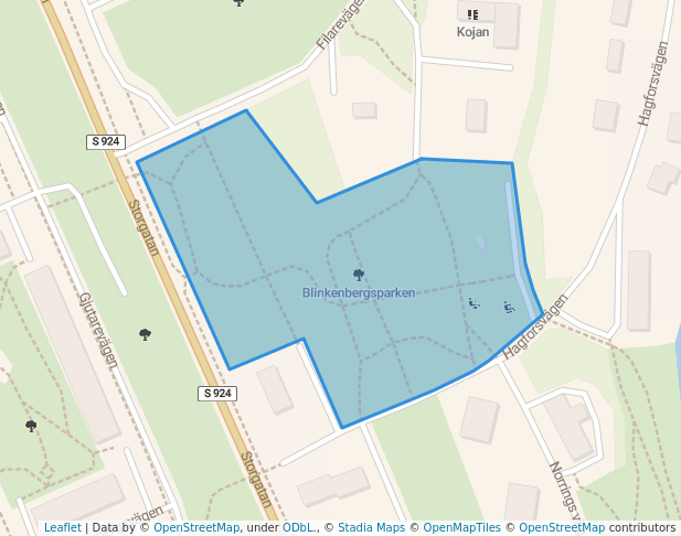 Blinkenbergsparken in Hagfors | Map and Routes