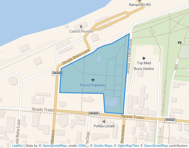 Parcul Poporului in Calafat | Map and Routes