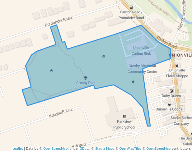 Crosby Park in Markham | Map and Routes