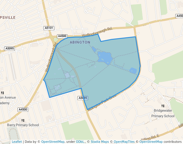 Abington Park in Northampton | Map and Routes