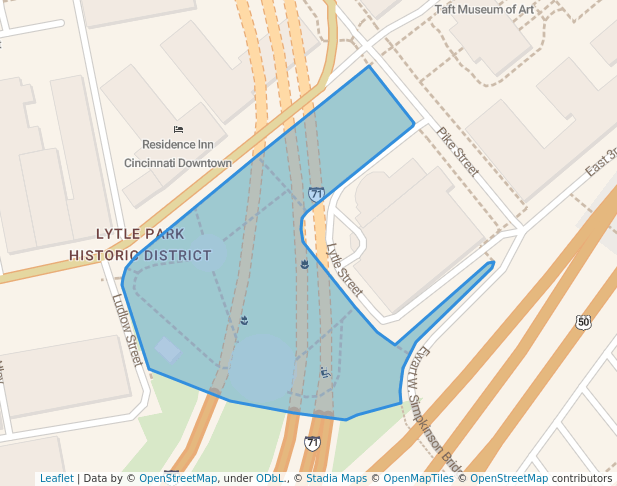 Lytle Park in Cincinnati | Map and Routes