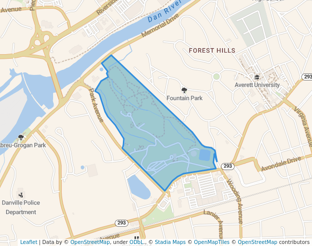 Ballou Park in Danville | Map and Routes