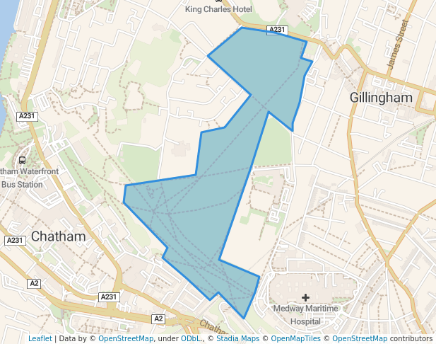 Great Lines Heritage Park in Gillingham | Map and Routes