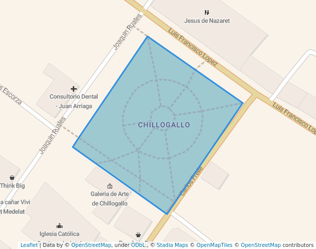 Plaza Central de Chillogallo in Quito | Map and Routes