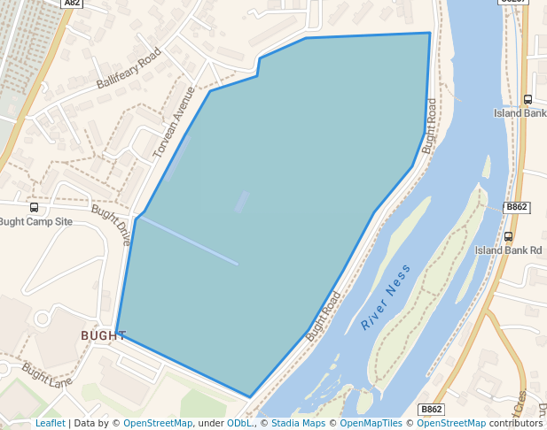 Bught Park in Inverness | Map and Routes