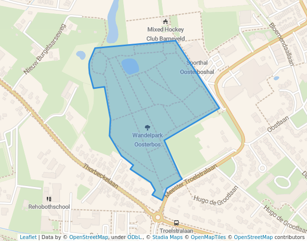 Wandelpark Oosterbos in Barneveld | Map and Routes