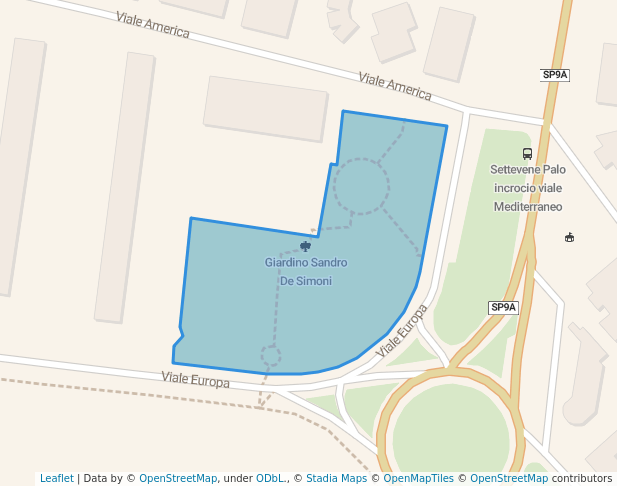 Giardino Sandro De Simoni in Ladispoli | Map and Routes