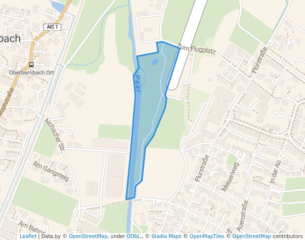 Paartalpark am Flugplatz in Aichach | Map and Routes