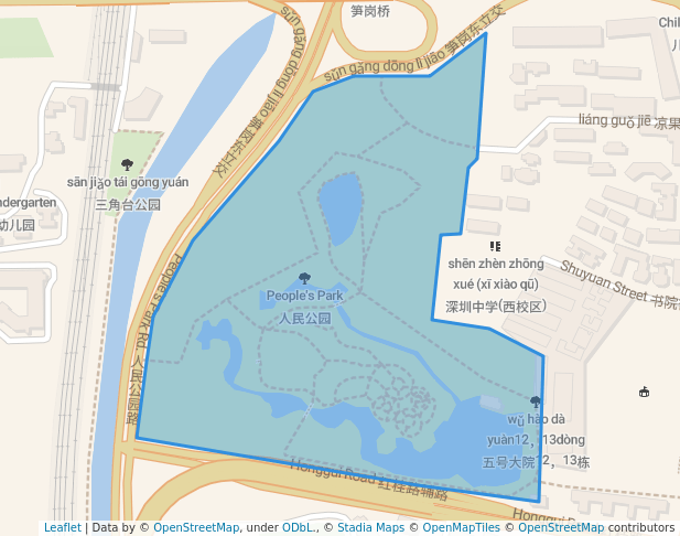 People's Park in Shen Zhen Shi | Map and Routes