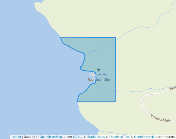 Cinque Bay Recreation Site in Stuart Island | Map and Routes