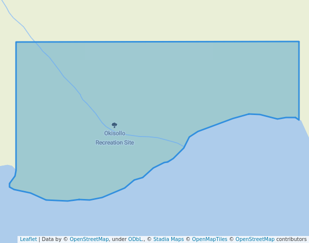 Okisollo Recreation Site in Stuart Island | Map and Routes