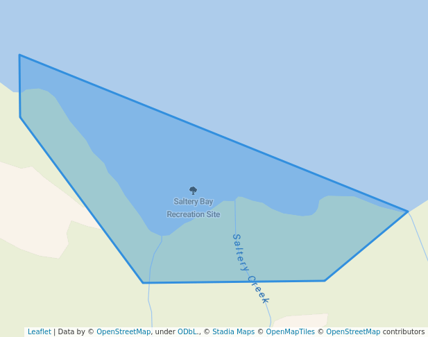 Saltery Bay Recreation Site in Hecate | Map and Routes