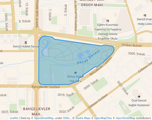 Adalet Parkı in Denizli | Map and Routes
