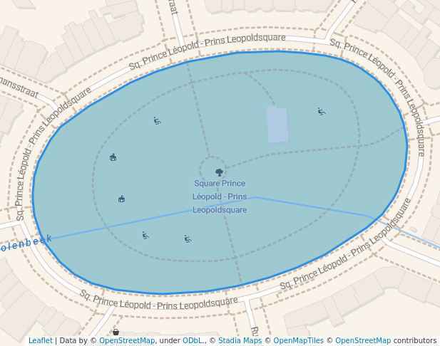 Square Prince Léopold - Prins Leopoldsquare in Brussel | Map and Routes
