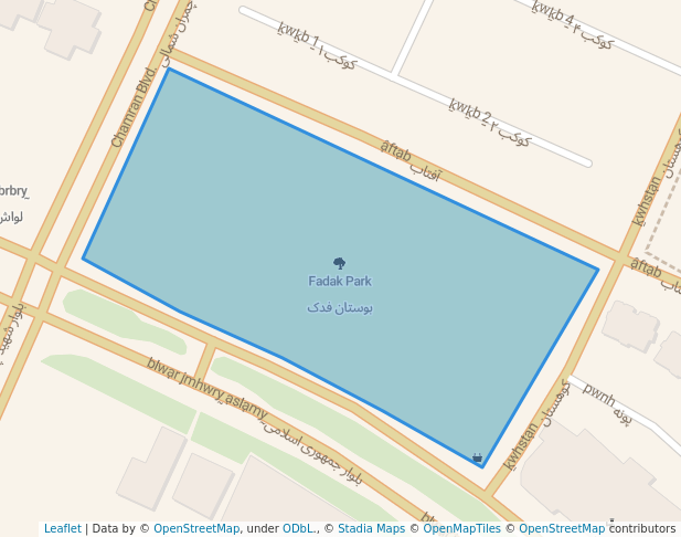 Fadak Park in Shahr-e Jadid-e Parand | Map and Routes