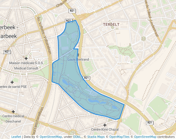 Parc Josaphat - Josaphatpark in Schaerbeek | Map and Routes