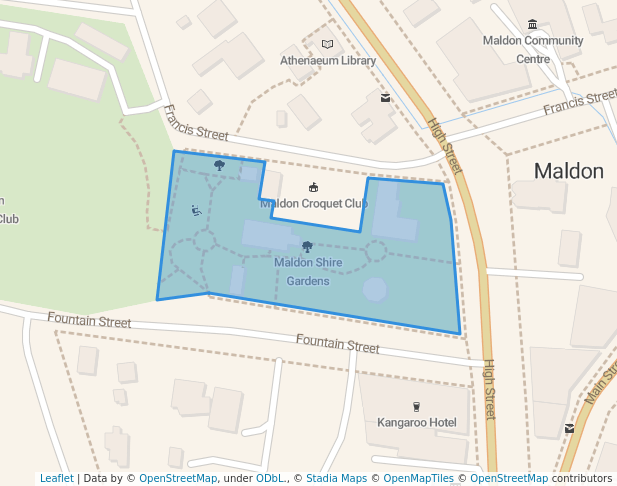 Maldon Shire Gardens in Maldon | Map and Routes