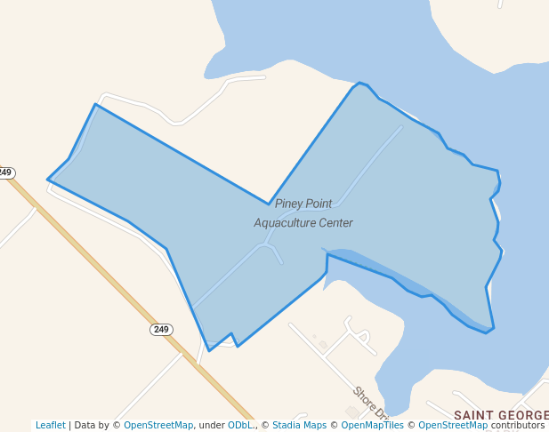 Piney Point Aquaculture Center in Piney Point | Map and Routes