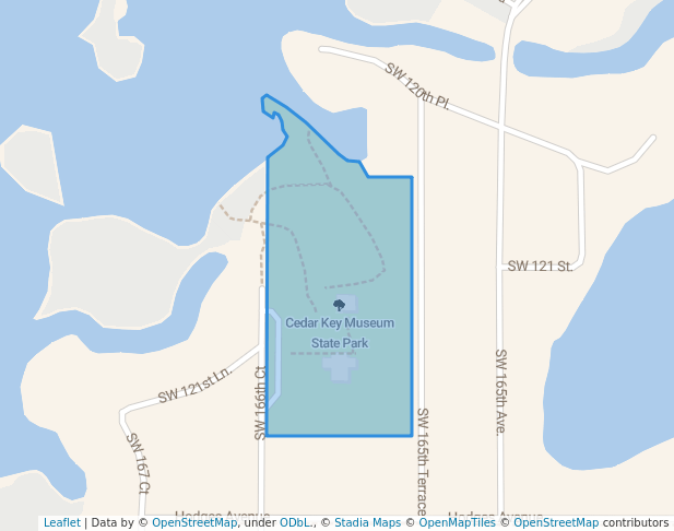 Cedar Key Museum State Park in Cedar Key | Map and Routes