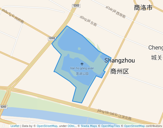 莲湖公园 in Shang Luo Shi | Map and Routes